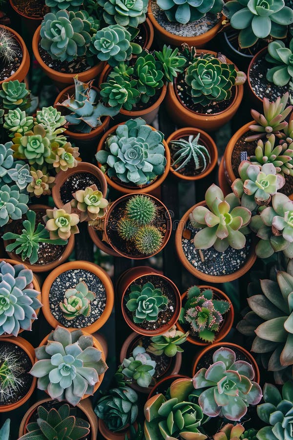 Plant Setup Arranged in an Orderly Pattern Stock Illustration ...