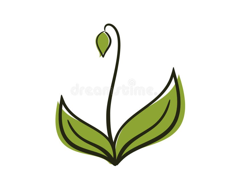 Plant Sprout with Bud. Spring, Planting and Nature Design Element ...