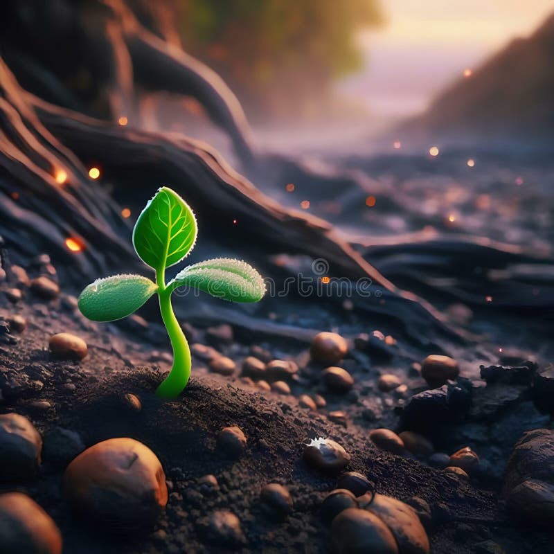 Plant that Symbolizes Hope and Rebirth Stock Illustration ...