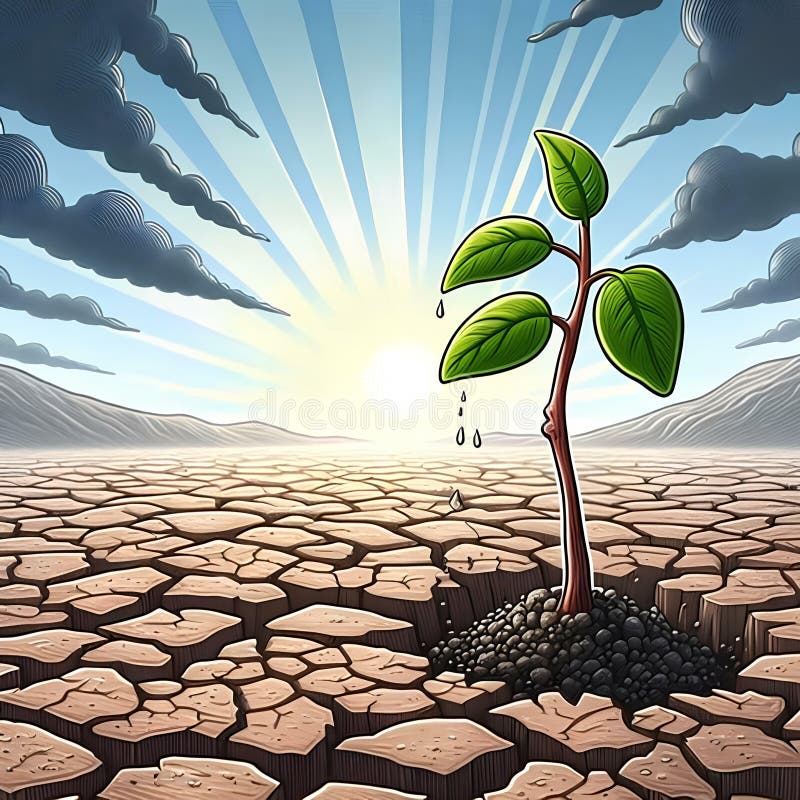 Plant that Symbolizes Hope and Rebirth Stock Illustration ...