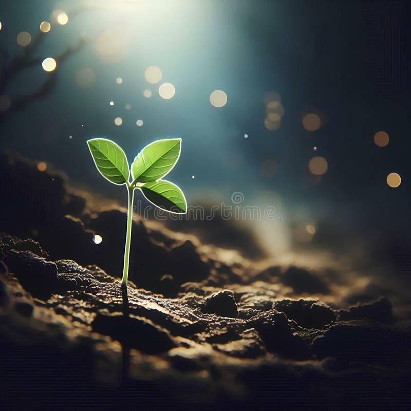 Plant that Symbolizes Hope and Rebirth Stock Illustration ...