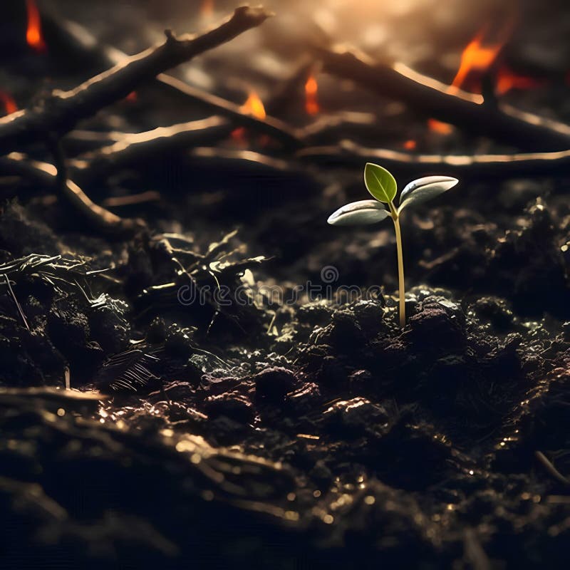 Plant that Symbolizes Hope and Rebirth Stock Illustration ...