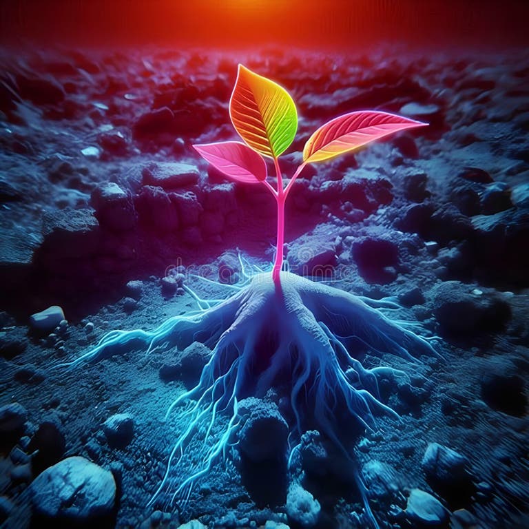 Plant that Symbolizes Hope and Rebirth Stock Illustration ...