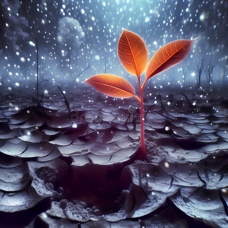 Plant that Symbolizes Hope and Rebirth Stock Illustration ...