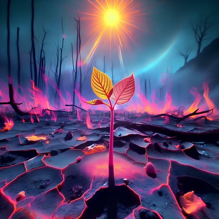 Plant that Symbolizes Hope and Rebirth Stock Illustration ...