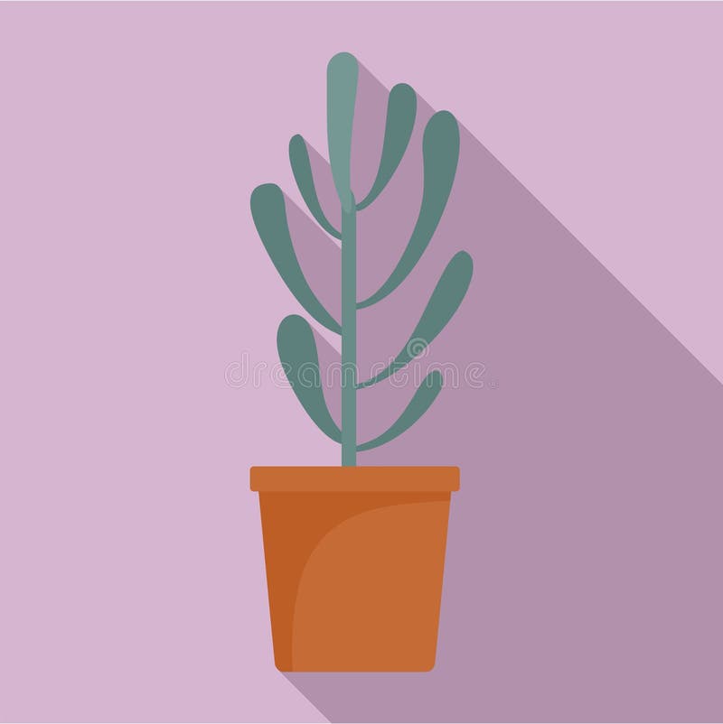 Plant Tree Cactus Icon, Flat Style Stock Illustration - Illustration of ...