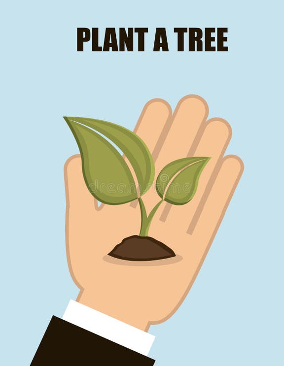 Plant a tree stock vector. Illustration of natural, vector - 48289875