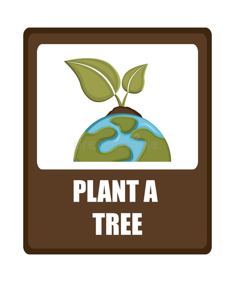 Plant a tree stock vector. Illustration of earth, planet - 48289917