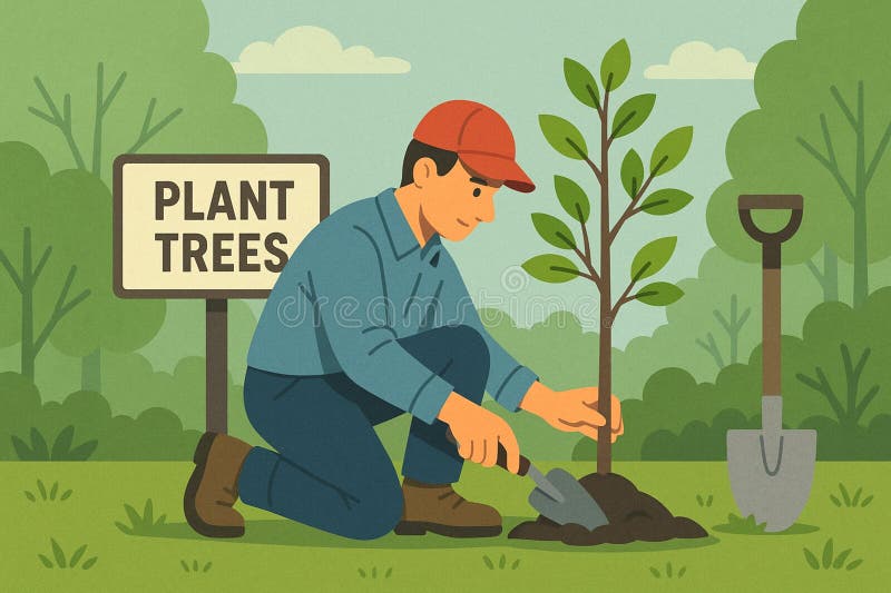 Plant Trees | Trees Planted | Plants the Tree Design | Stock Image ...