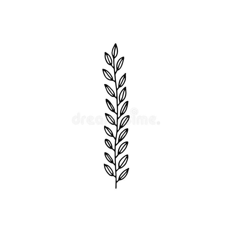 Plant Twig with Leaves Sketch Icon Isolated Stock Vector - Illustration ... Plant Twig with Leaves Sketch Icon Isolated Stock Vector - Illustration ...