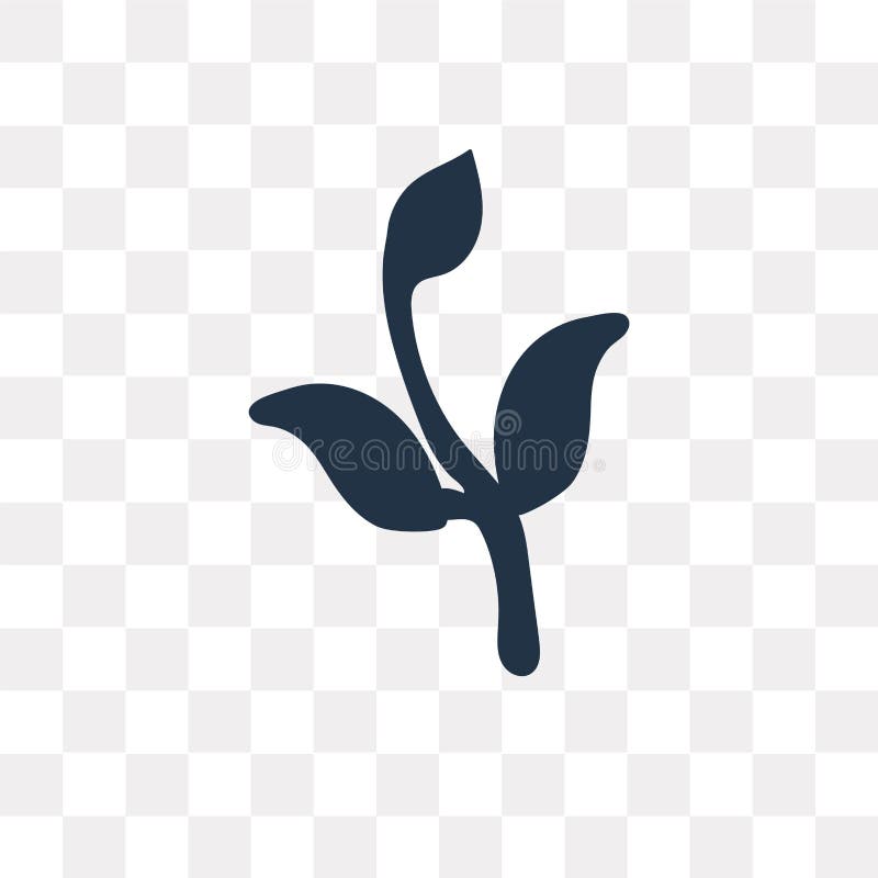 Plant Vector Icon Isolated on Transparent Background, Linear Plant ...