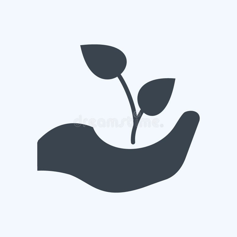 Plantation Icon in Trendy Glyph Style Isolated on Soft Blue Background ...