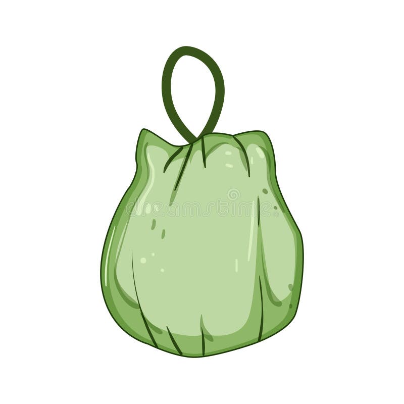 Plantbased Compostable Trash Bag Cartoon Vector Illustration Stock ...