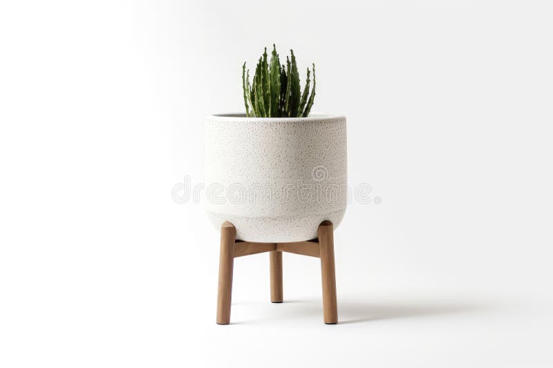 Planter Scandinavian Style on White Background. Generative AI Stock ...