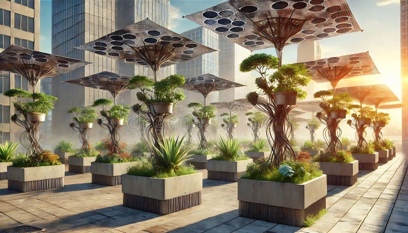 Planters with Dynamic Shading Systems Protecting Plants from Extreme ...