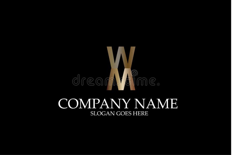 Plantilla Abstracta De La Letra M Gold Vector Logotype Ilustración del ...