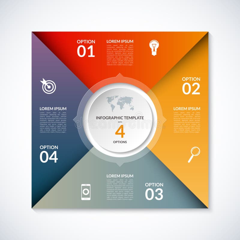 Plantilla Infographic Cuadrada Del Vector En Estilo Material Concepto ... Plantilla Infographic Cuadrada Del Vector En Estilo Material Concepto ...