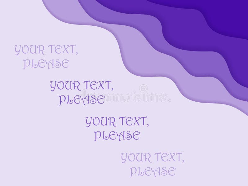 Plantilla De Corte De Papel En Tonos Violeta Ilustración del Vector ...