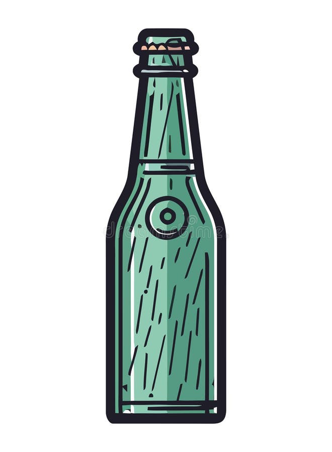 Plantilla De Icono De Alcohol Para Botellas De Bebida Ilustración del ...