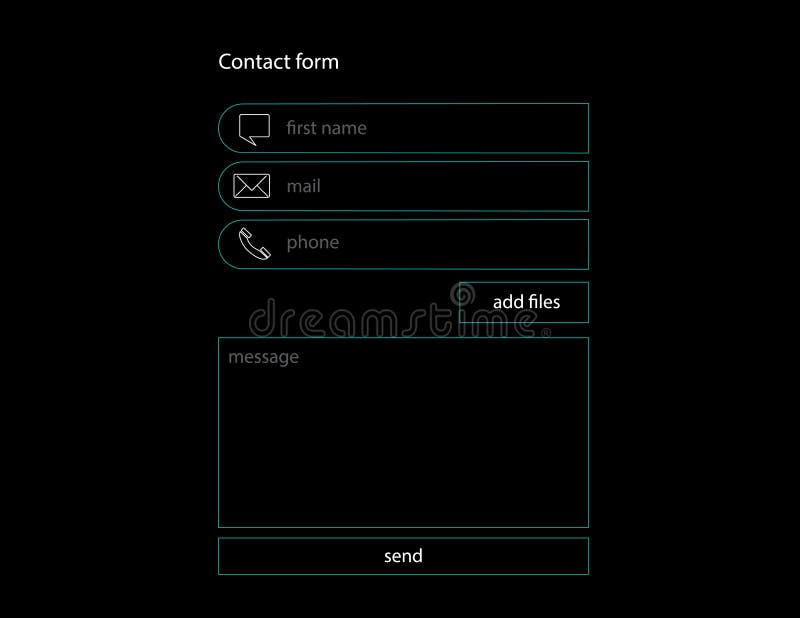 Plantilla De La Forma Del Contacto Ilustración del Vector - Ilustración ...