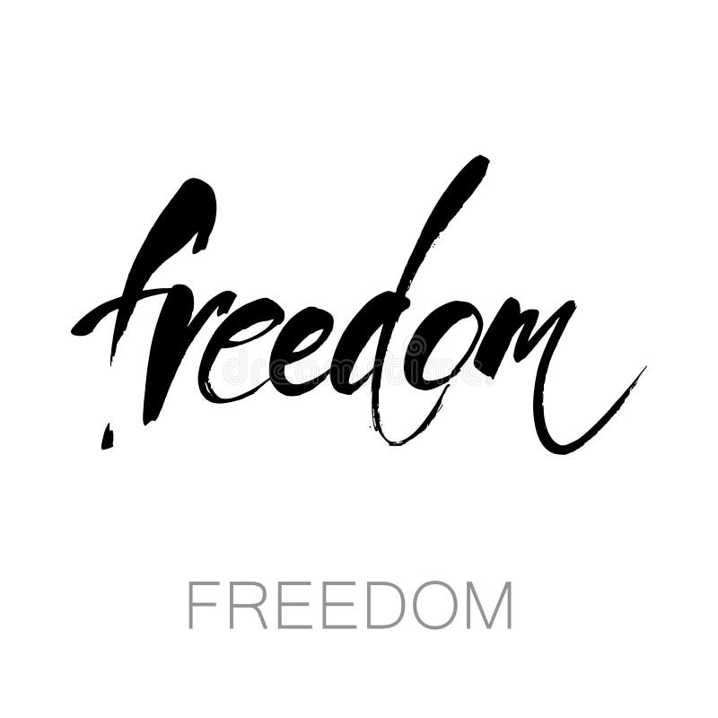 Plantilla De Las Letras De La Libertad Ilustración del Vector ...