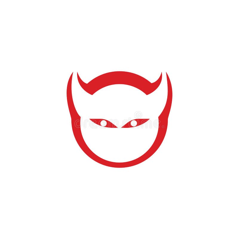 Plantilla De Logotipo Del Demonio Ilustración del Vector - Ilustración ...