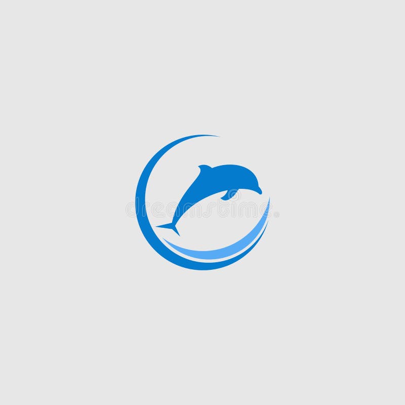 Plantilla De Logotipo De Delfines Stock de ilustración - Ilustración de ...