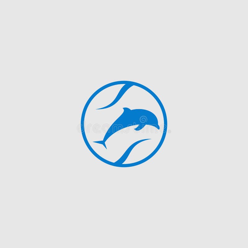 Plantilla De Logotipo De Delfines Stock de ilustración - Ilustración de ...