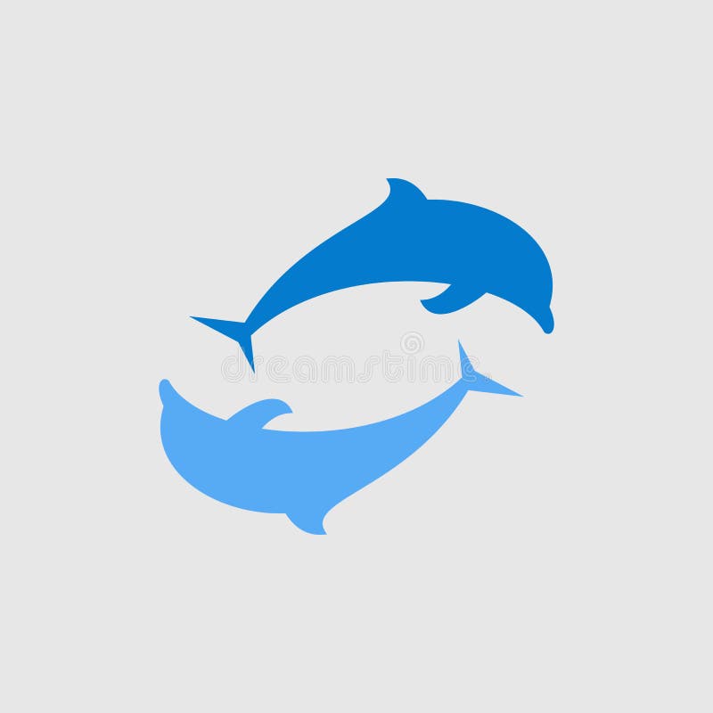 Plantilla De Logotipo De Delfines Stock de ilustración - Ilustración de ...