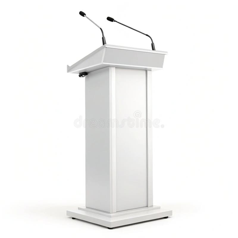 Plantilla De Podio Sobre Fondo Blanco Stock de ilustración ...