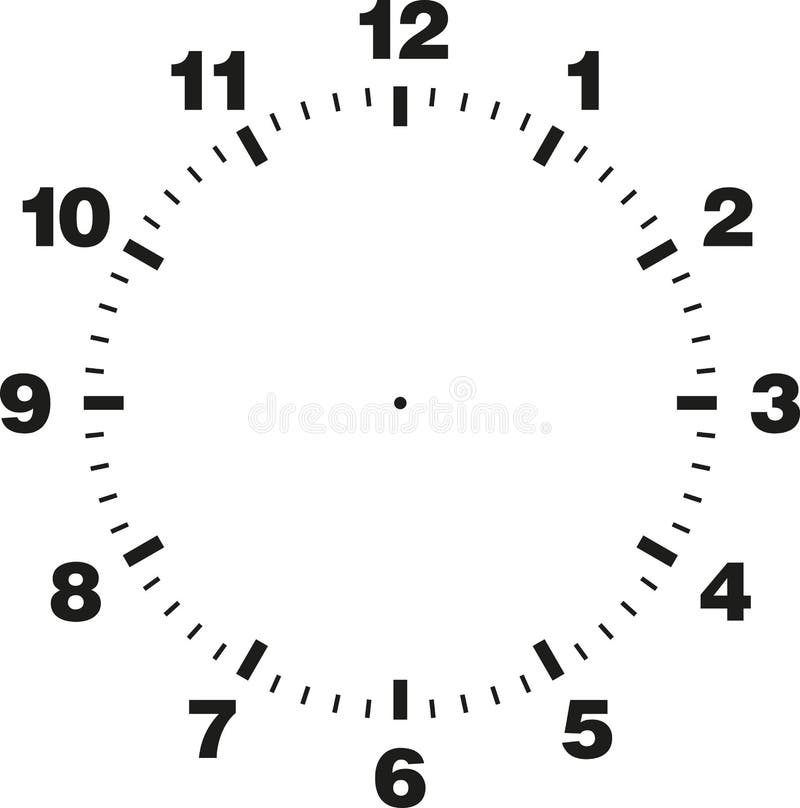Plantilla Del Dial De Reloj Ilustración del Vector - Ilustración de ...
