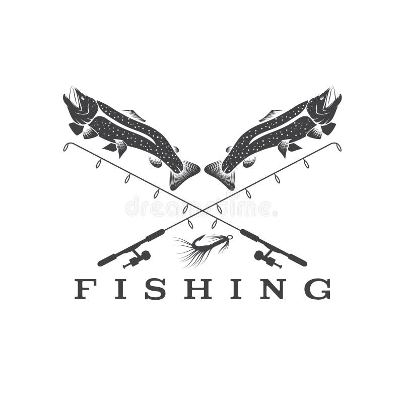 Plantilla Del Diseño Del Vector De La Pesca Ilustración del Vector ...