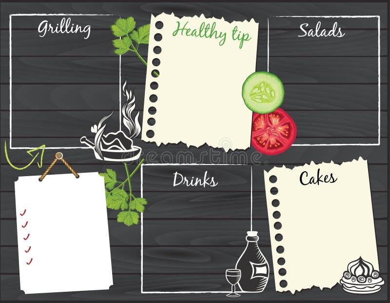 Plantilla Del Letrero Del Menú Ilustración del Vector - Ilustración de ...