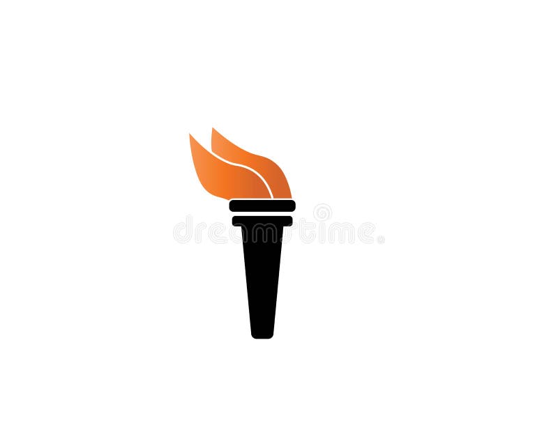 Plantilla Del Logotipo De La Antorcha Ilustración del Vector ...