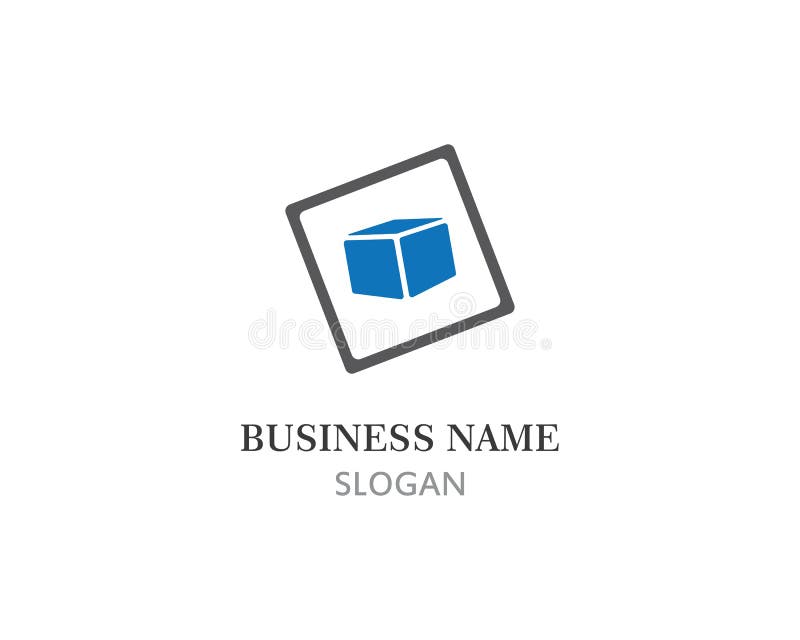 Plantilla Del Logotipo De La Caja Ilustración del Vector - Ilustración ...