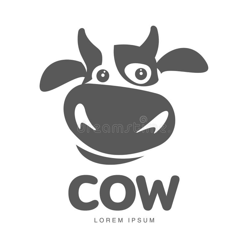 Plantilla Del Logotipo De La Vaca Stock de ilustración - Ilustración de ...