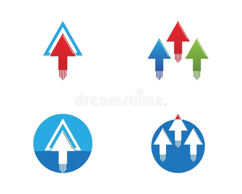 Plantilla Del Logotipo De Las Flechas Del Negocio Stock de ilustración ...