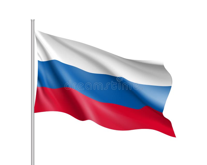 Plantilla Del Vector De La Bandera De Rusia Ilustración del Vector ...