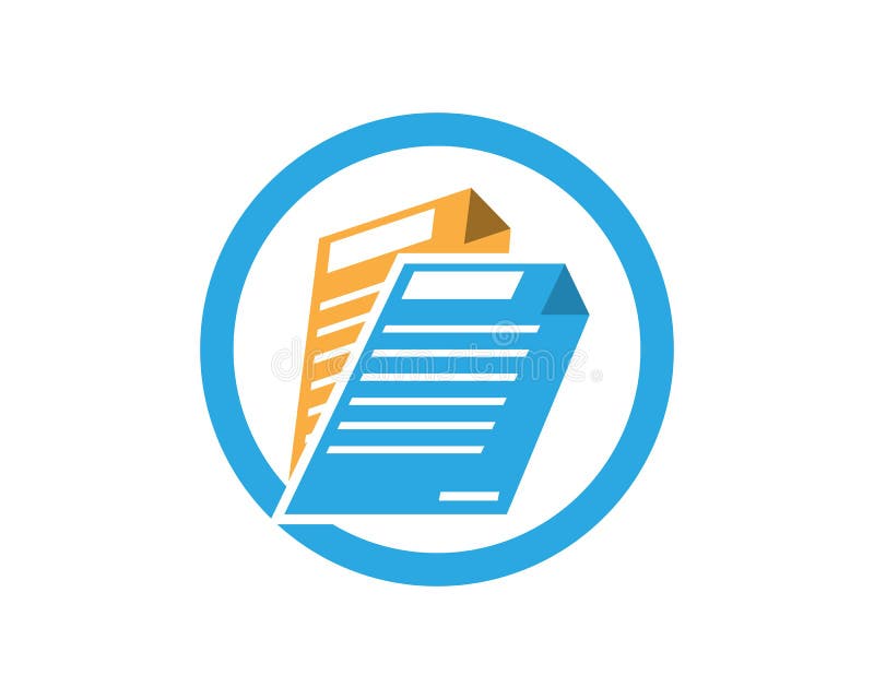 Plantilla Del Vector Del Logotipo Del Icono De Documento Ilustración ...