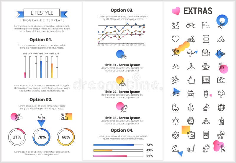 Plantilla, Elementos E Iconos Infographic De La Forma De Vida ...
