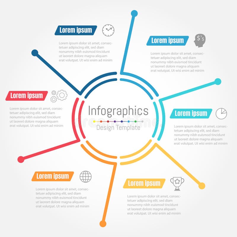 Plantilla Infographic Del Informe Del Vector Ilustración del Vector ...