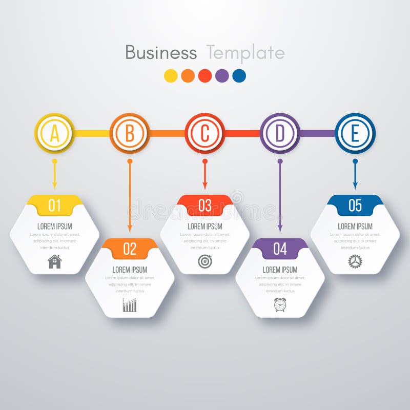 Plantilla Moderna Del Proceso De Infographics Ilustración del Vector - Ilustración de elemento ...