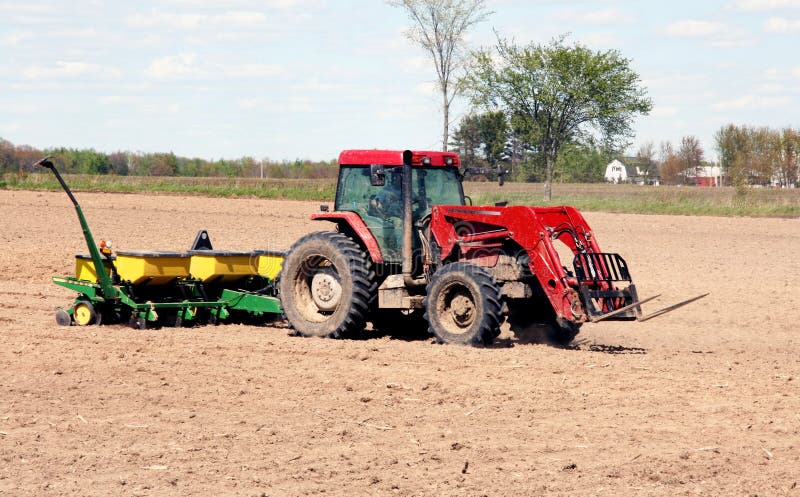Planting crops stock photo. Image of earth, crops, tractor - 9126018