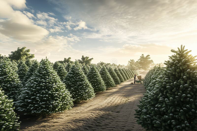 Planting Fir Trees for Christmas Stock Image - Image of christmas ...