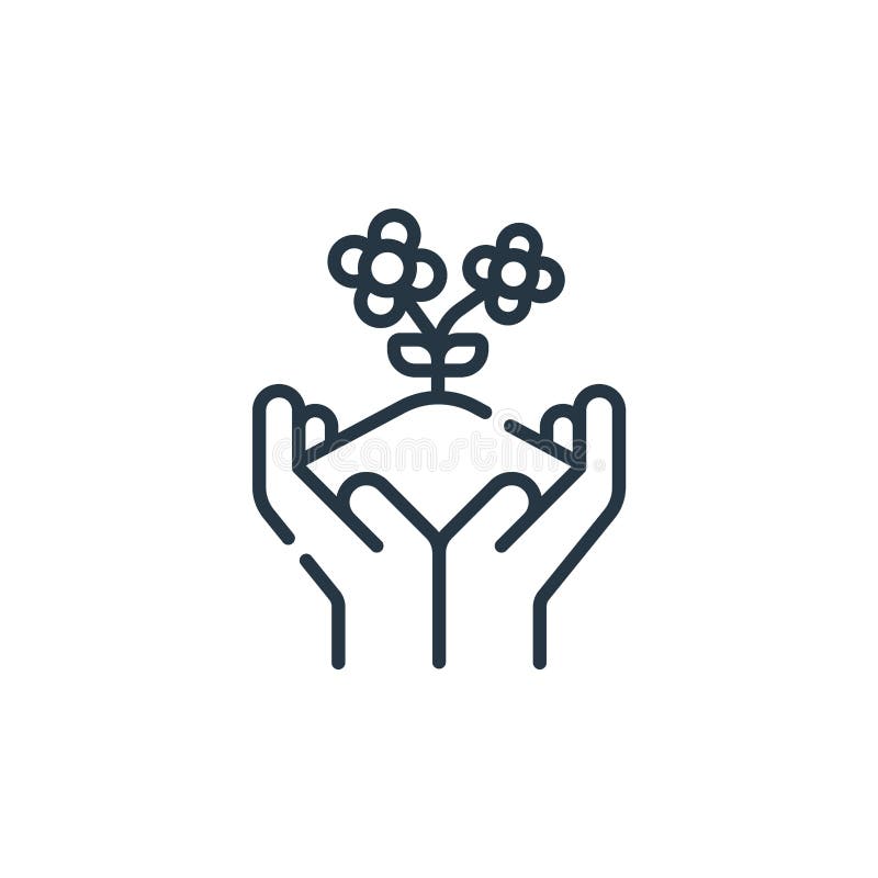 Planting Icon Vector from Spring Concept. Thin Line Illustration of ...