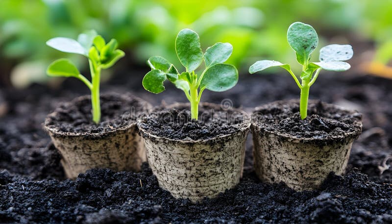 New Life Sprouting stock illustration. Illustration of pots - 375707994