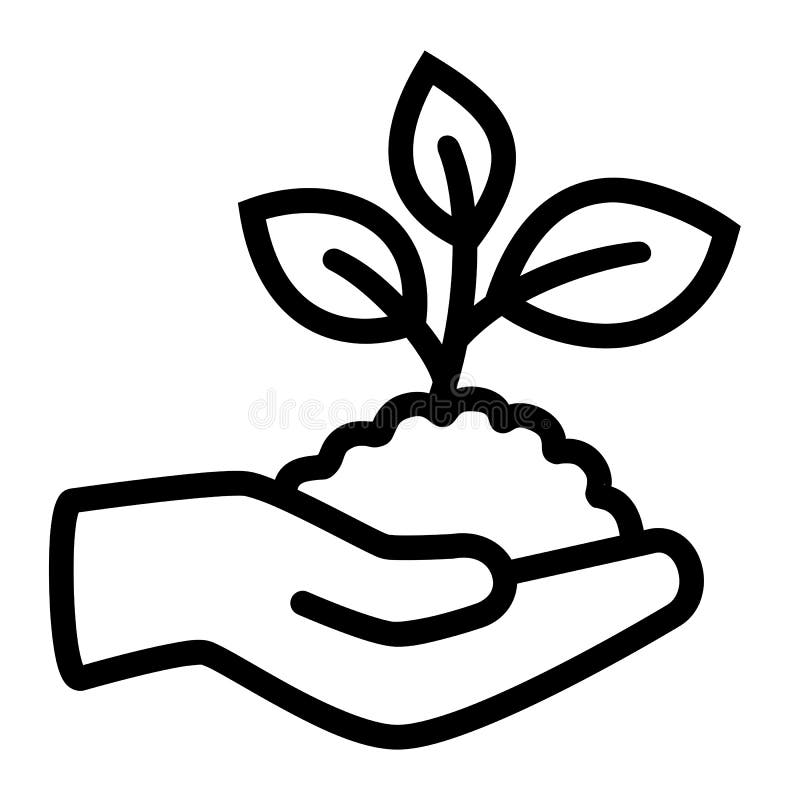 Planting Tree Move by Hand Icon. Plant New Tree Vector Stock Vector ...
