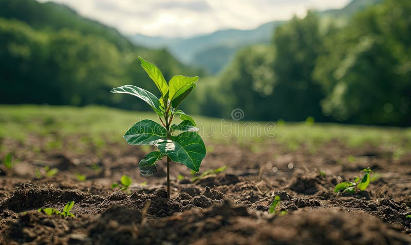 Planting Tree Seedlings. Forest Conservation Concept Stock Image ...
