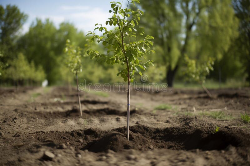 Ecological Environmental Concept, Planting Trees in a Forest ...