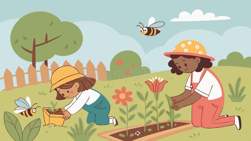 Planting in Vertical Garden. Innovative Gardening and Learning about ...